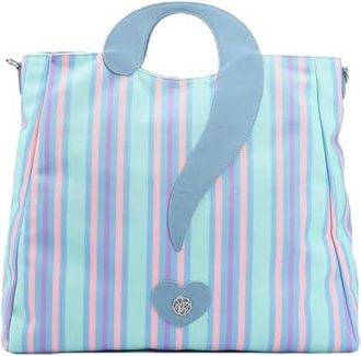 Y Not YNOT? Sac Femme Square Shopping Medium Stripes Ligne Iconique Mer