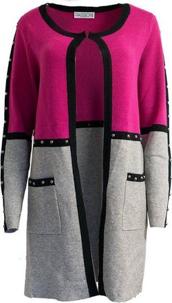 Passioni Strickjacke mit Nietendetails