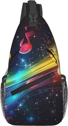 Generic Sac &agrave; dos &agrave; bandouli&egrave;re avec notes color&eacute;es pour homme