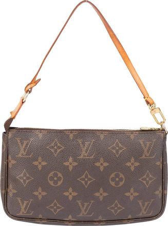 Louis Vuitton Crossbody Bags - Louis Vuitton Canvas Monogram Pochette Accessoire - Gr. unisize - in Braun - für Damen