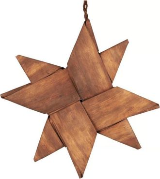 Ib Laursen Stern zum h&auml;ngen geflochten Spanholz gro&szlig; B: 17,5 H: 17,5