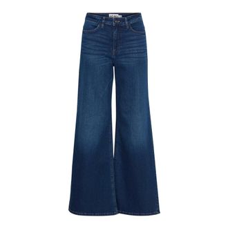 Ichi Ichi, Femme, Jeans, Bleu, Taille: W30 L32 Jeans larges bleu fonc&eacute;