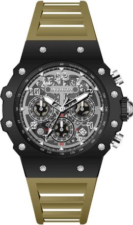 Invicta Racing 69671 Herrenuhr - Quarzwerk - Acryl mit silbernem Zifferblatt - 43 mm
