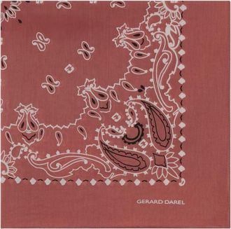 Gerard Darel Carr&eacute; imprim&eacute; en coton - DAYANA - Bois de rose
