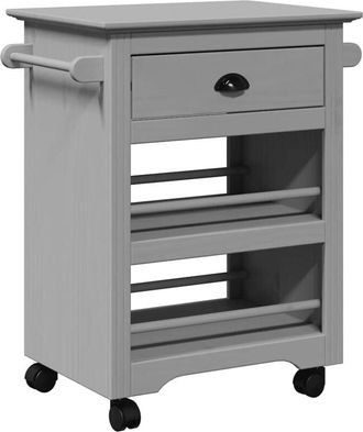 vidaXL Küchenwagen bodo Grau 67,5x45x80 cm - Vidaxl