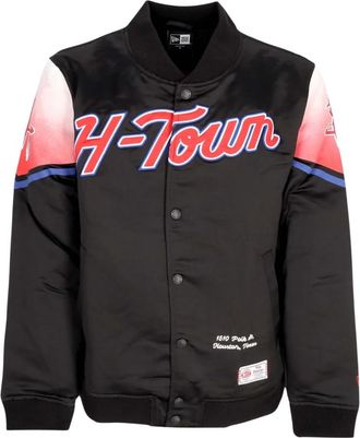 New Era Homme, Vestes, Noir, Taille: S NBA CE Snap Satin Jacket Houroc