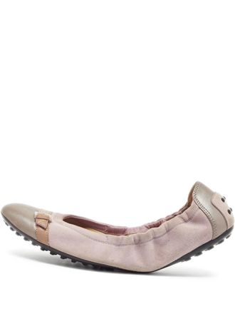 Tod's ballerines à plaque logo - Violet