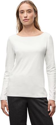 Street One Basic Langarmshirt Off White 40