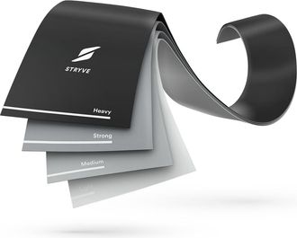 Stryve Fitnessb&auml;nder Widerstandsb&auml;nder Set - Naturlatex Resistance Bands 3-4 St&auml;rken + Tragetasche, &Uuml;bungsanleitung - Bestes Design - Krafttraining, Calisthe