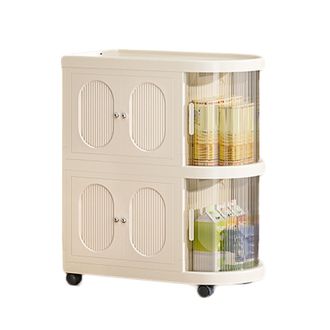 Generic Faltbarer, Schlanker Aufbewahrungswagen, Wagen Mit Schmalem Spalt, Organizer-Schrank Mit Bremsr&auml;dern, Doppelseitig &Ouml;ffnende T&uuml;ren, for Kleine Badezimm