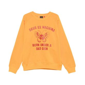 Deus Bad Sign Crewneck - - Sweatshirts & Hoodies - Herren - Gelb - XL