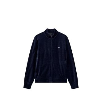 Emporio Armani Veste &agrave; logo en coton m&eacute;lang&eacute;