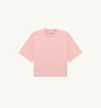 Autry T-SHIRT BOXY MIT LOGO IN DERSELBEN FARBE FRAU