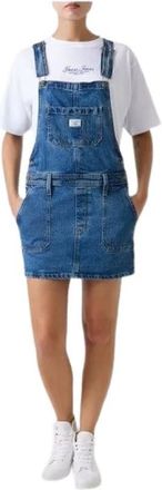 Guess Femme, Robes, Bleu, Taille: 38 FR Robes Courtes