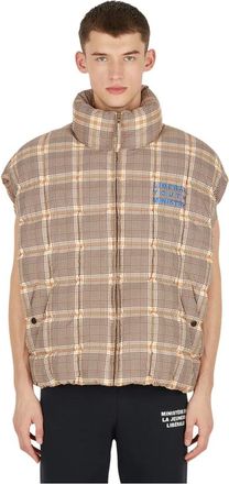 Liberal Youth Ministry Homme, Vestes, Beige, Taille: XL Dream Center Sleeveless Puffer Jacket