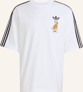adidas Originals Adidas Originals Adidas Disney Little Santas Helper Grafik T-Shirt, Oversize-Passform weiss
