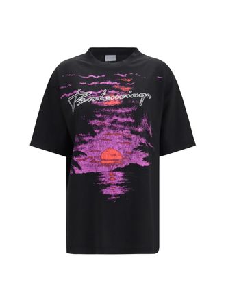 Balenciaga Womens T-Shirt Cotton Black T-Shirts & Jerseys