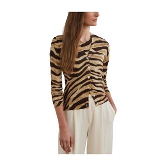Ralph Lauren Cardigan &agrave; manches longues Denzel - Femme - Pulls - Multicolore - Taille: 38 FR