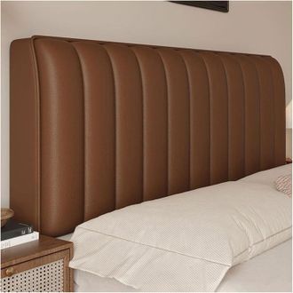 Generic Gepolsterter Bettkopfteilbezug 180/160/140/200cm Staubdichter Schutzbezug Aus PU-Leder Wasserdichter Dehnbare Kopfteilbezug für eine Vielzahl von Bett
