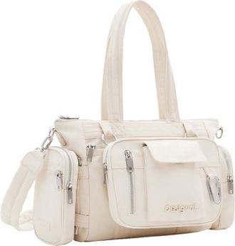 Desigual Sac à main en nylon pour femme, blanc, Blanc