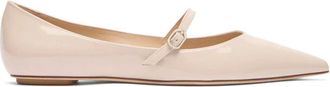 Stuart Weitzman Femme, Chaussures, Beige, Taille: 39 1/2 EU Emilia Mary Jane Flat