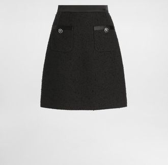 Dolce & Gabbana Rock Aus Raschel-flechtgewebe - Frau R&ouml;cke Schwarz 40