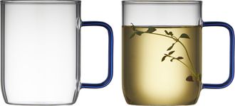 Lyngby Glas Torino Glasbecher, Tumbler, 40 cl, 2 Stck., Blau