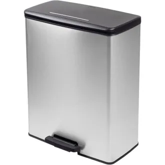 Curver Curver - Deco bin slim 254610 Poubelle 65 l (l x h x p) 480 x 615 x 280 mm argent, noir 1 pc(s)