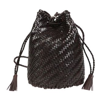 Dragon Diffusion Geflochtene Beuteltasche mit Kordelzug - - Bags - Damen - Braun - ONE SIZE