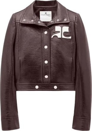 Courr&egrave;ges Femme, Vestes, Rouge, Taille: 42 FR Reedition Vinyl Jacket