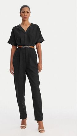 Fracomina Jumpsuit FR25SO2004W47601 Schwarz Regular Fit