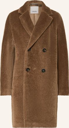 Max Mara Kunstfell-Mantel Roseto Mit Alpaka braun