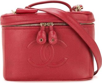 Chanel Kosmetikkoffer aus Kaviarleder - Rot