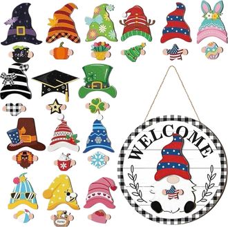 Generic Halloween-Schild - Austauschbares magnetisches Design, Eingangst&uuml;rdekoration, Willkommenselement f&uuml;r die, saisonaler des Hinterhofs mit Magnetstil | T