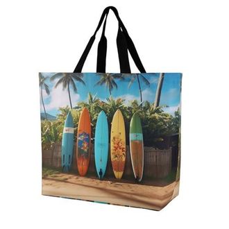 Generic Planche De Surf Sac A Main Femme D&eacute;contract&eacute; Sacs De Courses R&eacute;utilisable Sac Cabas Pour Travail Gym Universit&eacute;