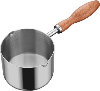 Cabilock Metalltopf Schmelztiegel Edelstahl Schmelztopf Kerzenwachs Milchwärmer Schokolade Schmelzen Topf Edelstahl Butterwärmer Topf mit Griff für Karamell Ke