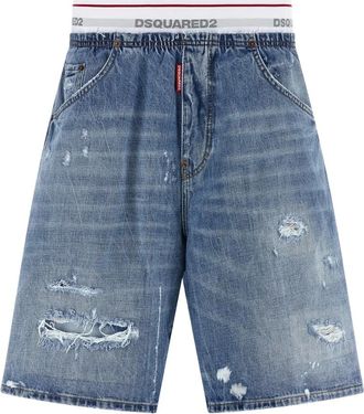 Dsquared2 Homme, Shorts, Bleu, Taille: L Surfer Denim Bermuda Shorts