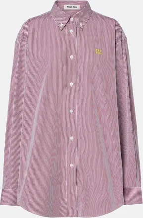 Miu Miu Chemise oversize ray&eacute;e en coton
