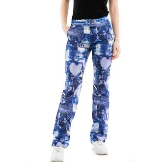 Moschino Multi-Blue Graphic Print Jeans - Multicolor