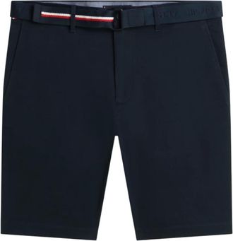 Tommy Hilfiger Homme, Shorts, Bleu, Taille: W38 Denton Belted Twill Slim 9.5 Inseam Shorts
