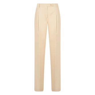 Alberta Ferretti Hoch taillierte gerade Hose - - Trousers - Damen - Beige - L
