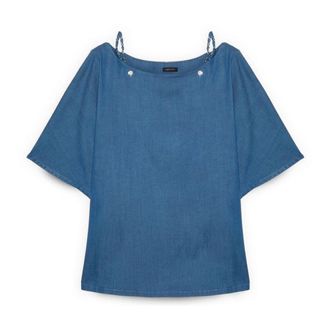 Fiorella Rubino Damen, Blusen & Hemden, Blau, MGr&ouml;&szlig;e
