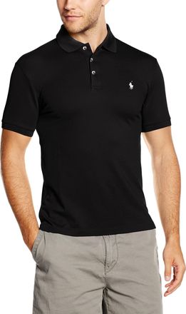 Ralph Lauren Polo Ralph Lauren Herren Poloshirt SS KC SLFIT MDL 1, Gr. XX-Large, Schwarz (POLO BLACK A00PB)
