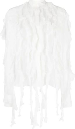 Ermanno Scervino Femme, Blouses et Chemises, Blanc, Taille: 42 FR Camicia
