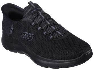 Skechers Slip-On Sneaker SKECHERS SUMMITS-HIGH RANGE, Herren, Gr. 47,5, schwarz, Textil, Schuhe, Slipper, Freizeitschuh, Halbschuh in veganer Verarbeitung, Top