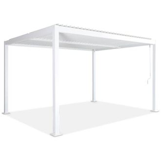 Sweeek Sweeek - Pergola bioclimatique blanche. aluminium et acier. 3x4m. lames orientables