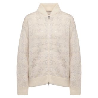PANICALE Alpaka-Mischung Jacke - - Knitwear - Damen - Wei&szlig; - S