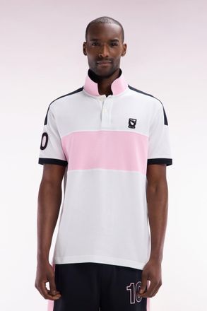 Eden Park Polo &Agrave; Manches Courtes New Zealand En Coton Blanc Coupe D&eacute;contract&eacute;e