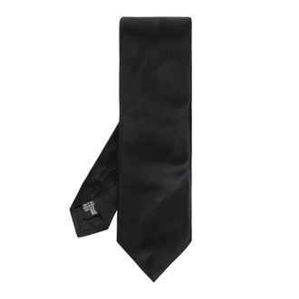 Emporio Armani Homme, Accessoires, Noir, Taille: ONE Size Cravate en pure soie avec micro-motif jacquard