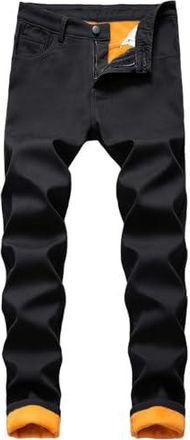 Generic Jean Homme Regular Pantalon Jeans Jean Homme Plus Velours Composite et Padded pour Un Confort Chaleureux en Temps Froid